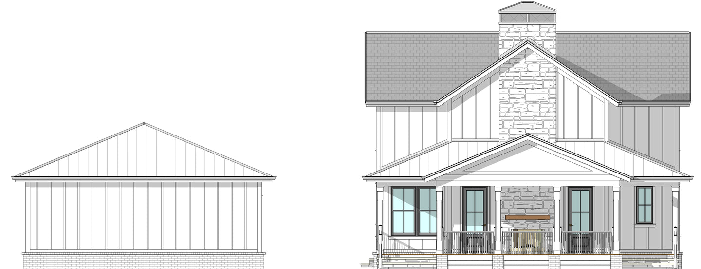 Cross Gable - House Plan – Boutique Home Plans
