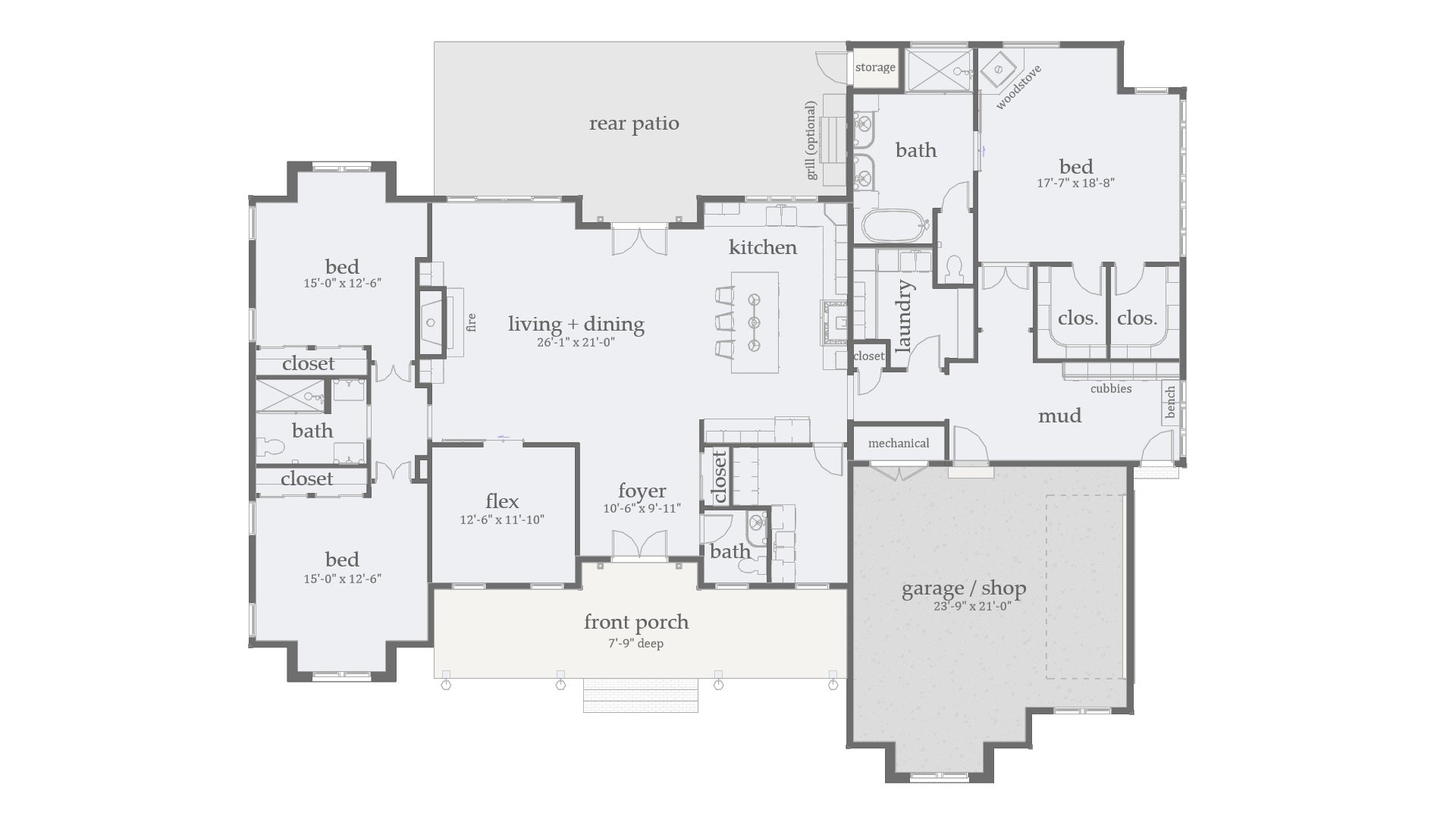 Western Ranch Style Homes Floor Plan